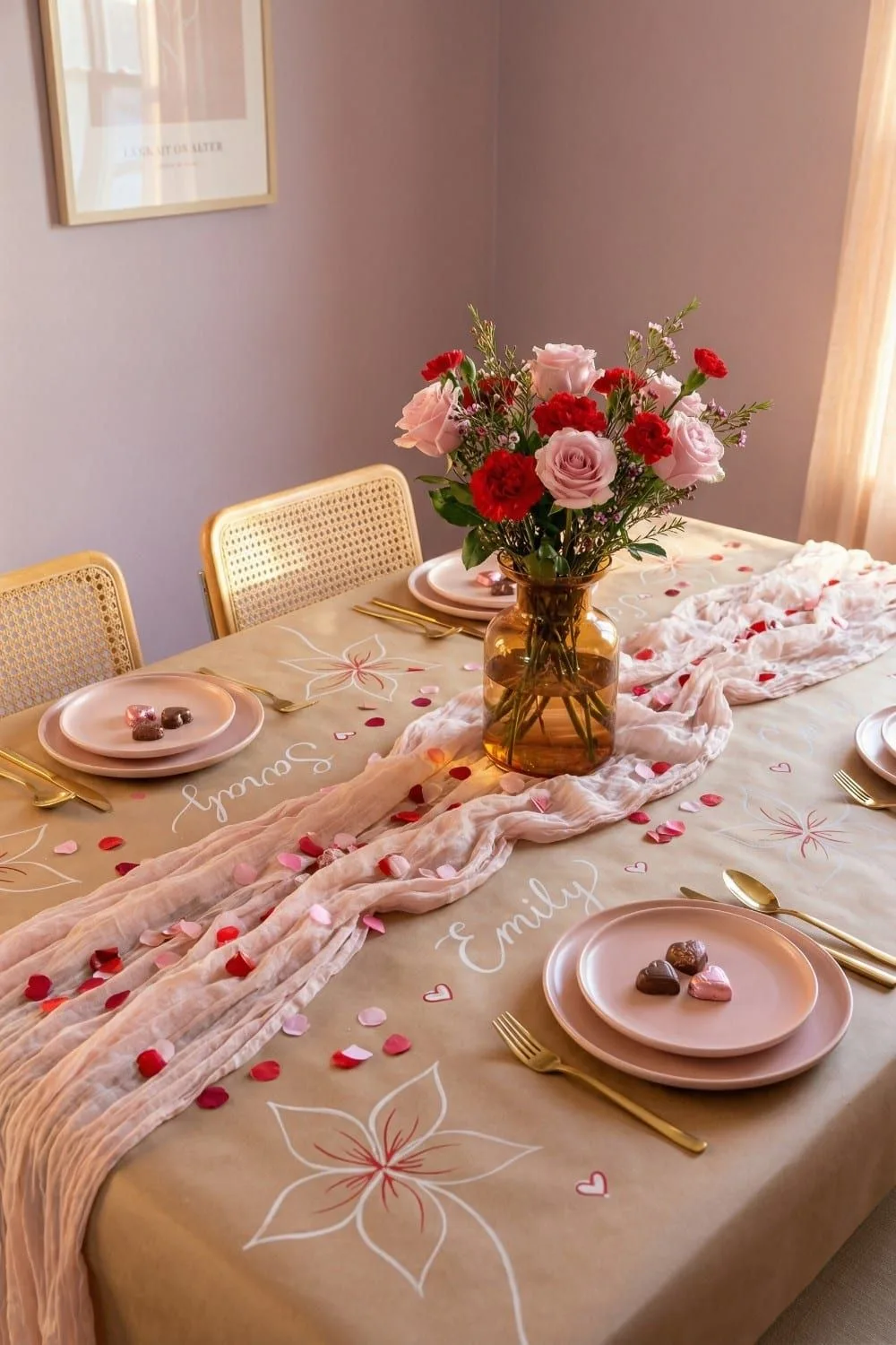 Easy DIY Valentine Table Settings for a Romantic Dinner at Home - Dodpo ...